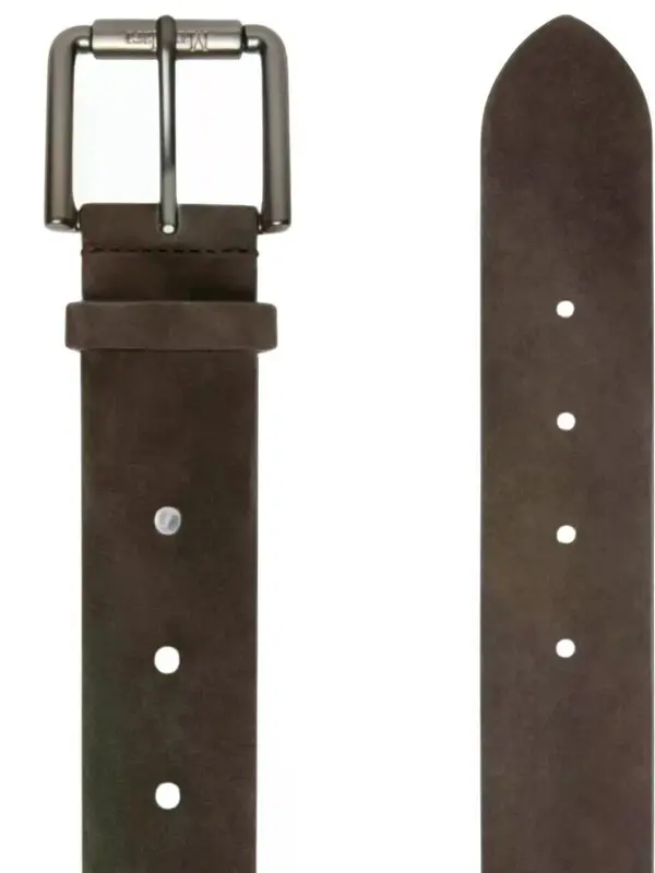 Max Mara Suede Double-buckle Belt - Brown