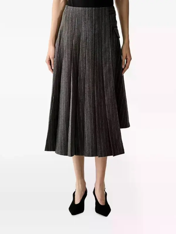 Karl Lagerfeld Pinstripe-pattern Pleated Skirt
