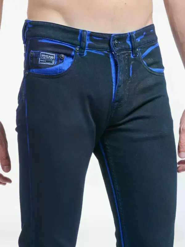 Versace Nocturnal Washed-effect Slim-fit Jeans