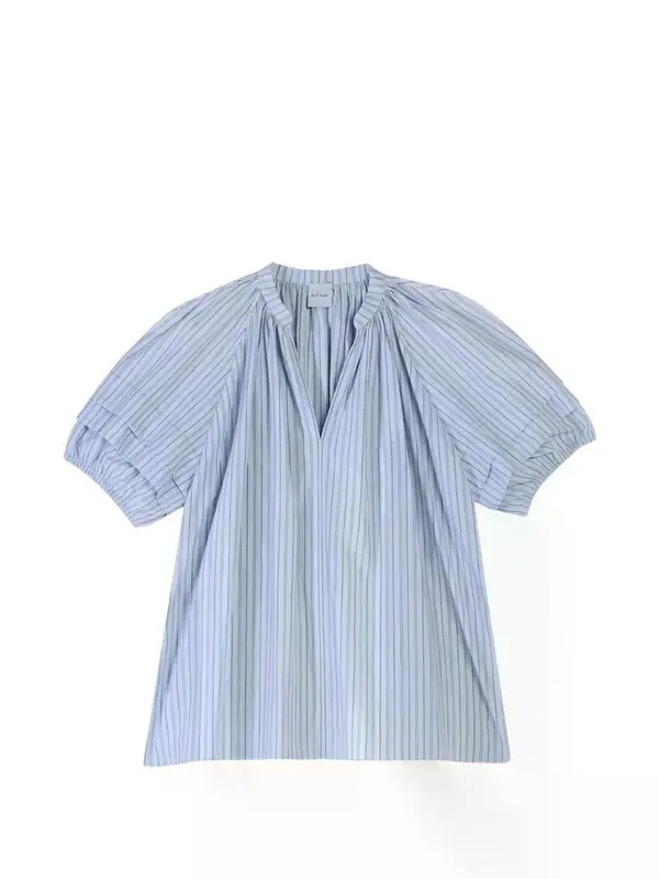 Paul Smith Striped Ruffle-sleeve Blouse