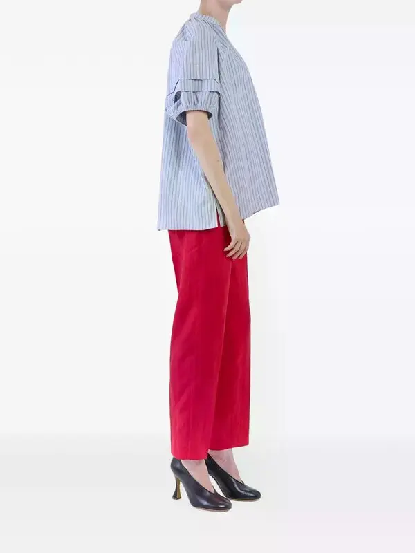 Paul Smith Striped Ruffle-sleeve Blouse