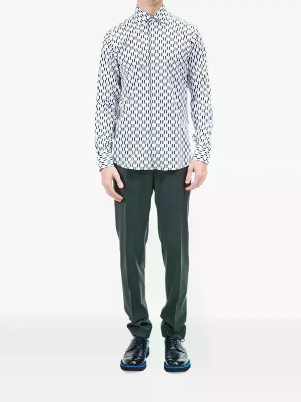 Karl Lagerfeld Monogram-print Cotton Shirt