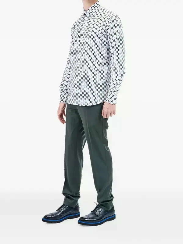 Karl Lagerfeld Monogram-print Cotton Shirt