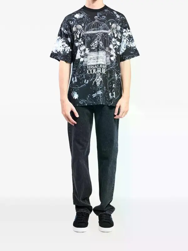 Versace Cabinet De Curiositè-print T-shirt
