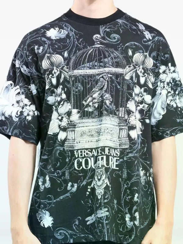 Versace Cabinet De Curiositè-print T-shirt