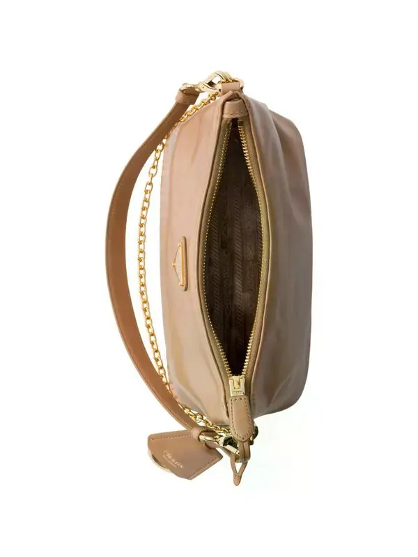 Prada Leather Shoulder Bag - Neutrals