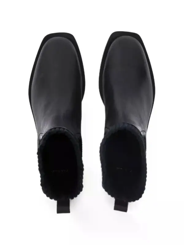 Paul Smith Matola Ribbed-knit Leather Chelsea Boots