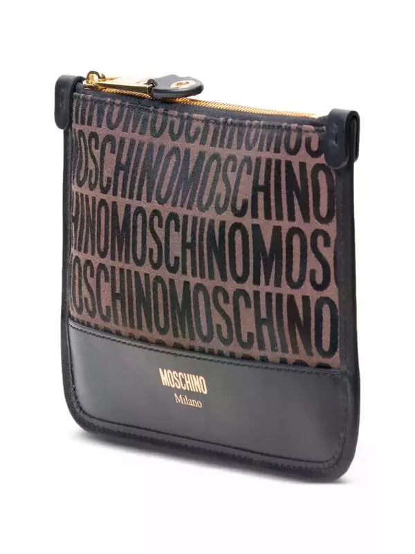 Moschino Lost And Found Logo-print Clutch Bag