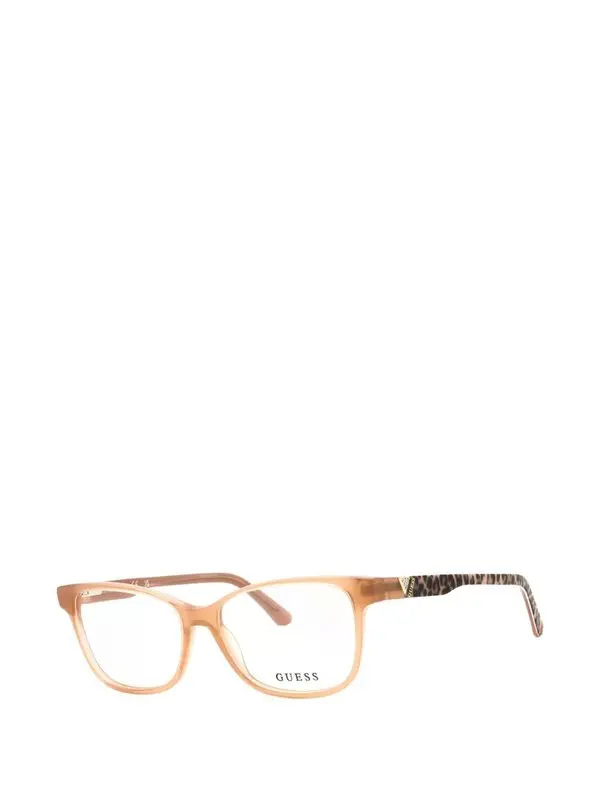 Guess Leopard-print Rectangle-frame Glasses