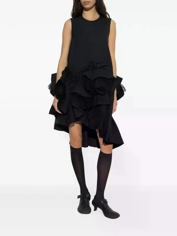 Noir Kei Ninomiya Ruffled Asymmetric Midi Dress