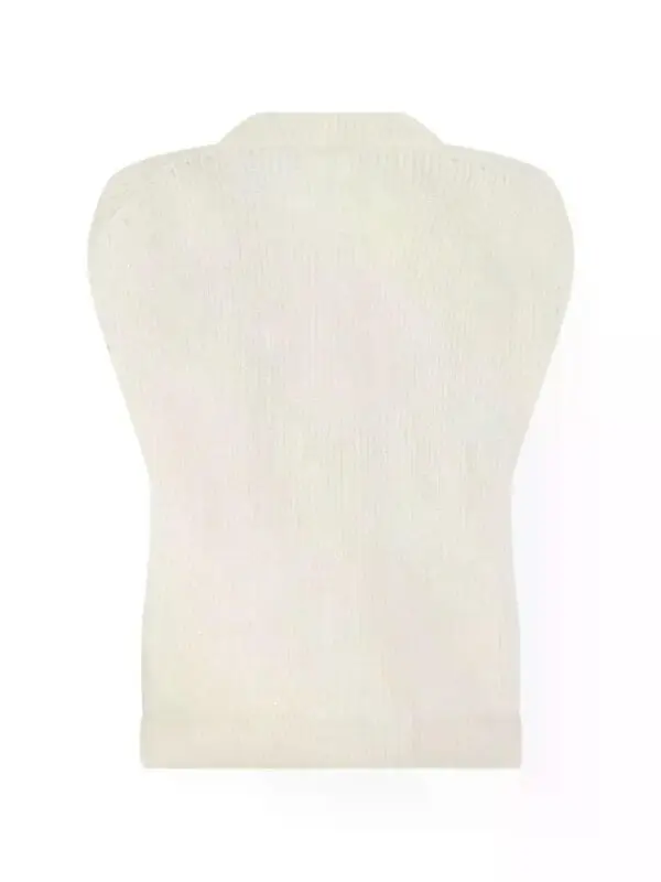 Peserico Ribbed-knit Sequin-embellished Vest