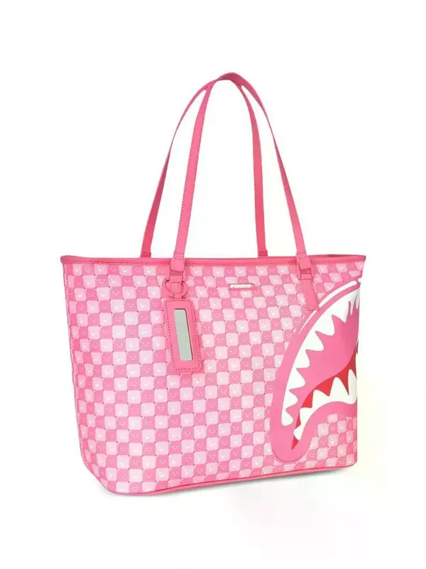 SPRAYGROUND New Check Faces Shark-mouth Tote Bag
