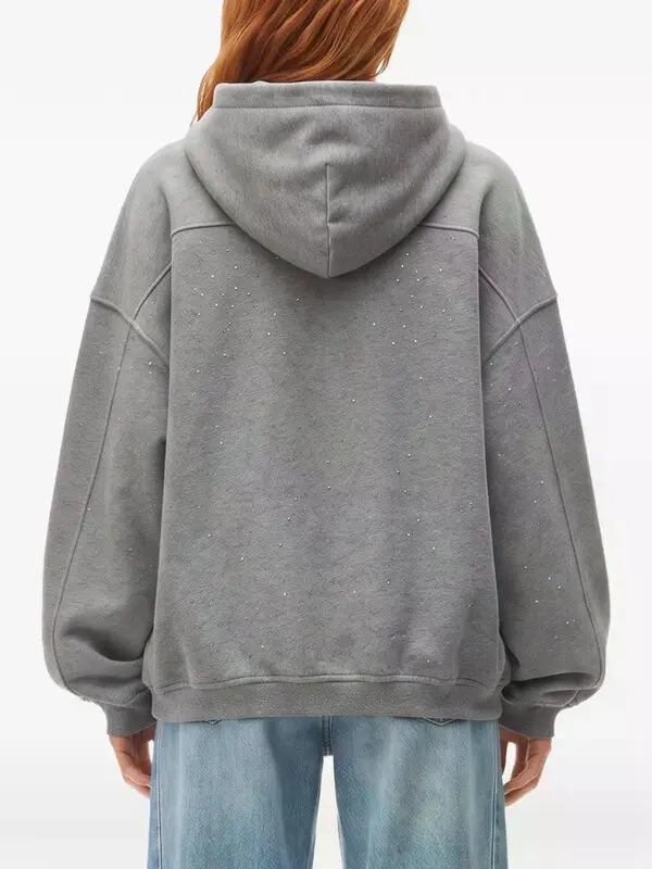 Alexander Wang Embellished Zip-up Hoodie