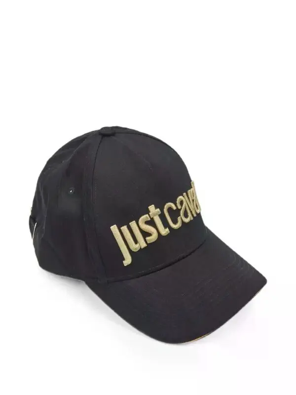 Just Cavalli Logo-embroidered Panelled Baseball Cap - Black