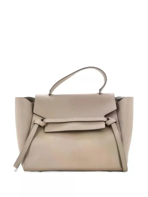 Celine Belt Bag Textured Leather Mini Shoulder Bag - Neutrals