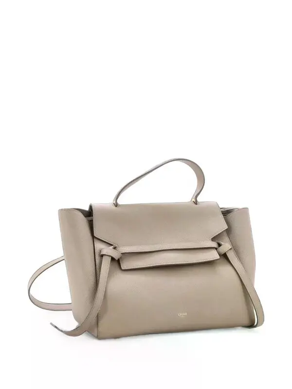 Celine Belt Bag Textured Leather Mini Shoulder Bag - Neutrals