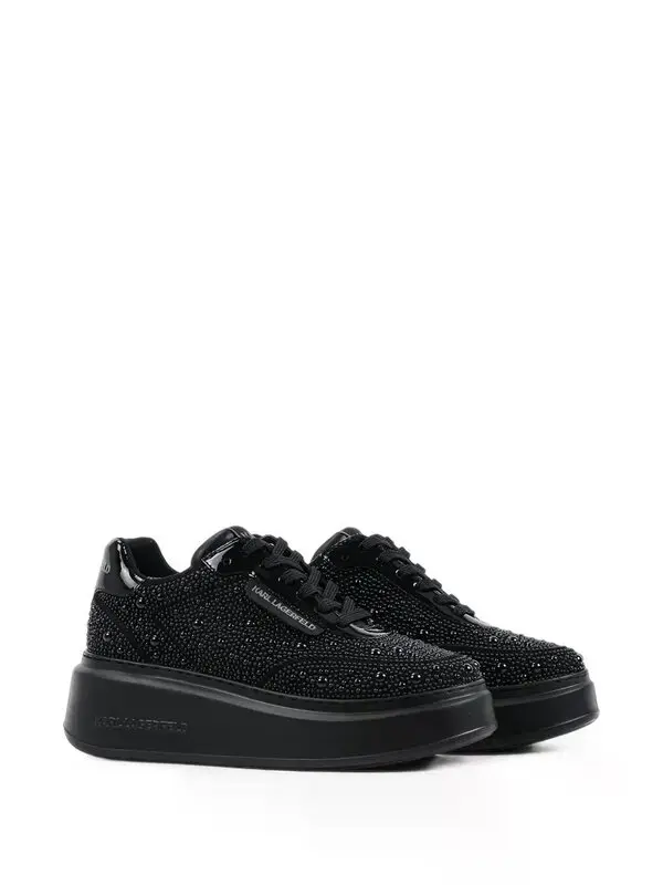 Karl Lagerfeld Bead-embellished Platform Sneakers - Black