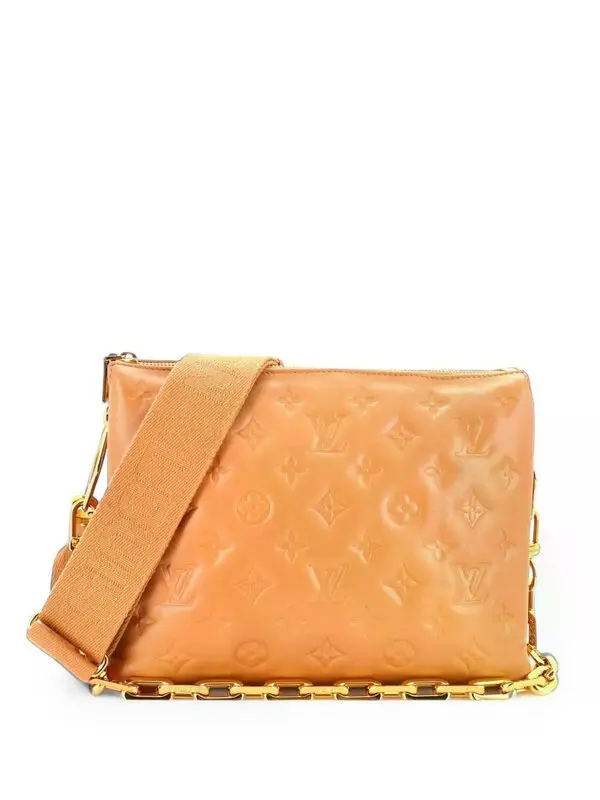 LOUIS VUITTON Coussin Bag Monogram Embossed Lambskin Pm Crossbody Bag - Neutrals