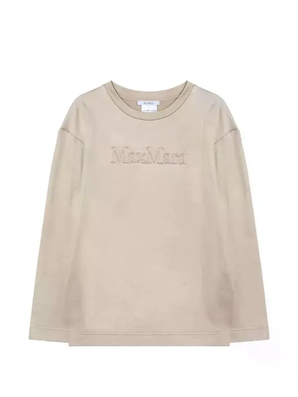 Max Mara Logo-embroidered Drop-shoulder Sweater