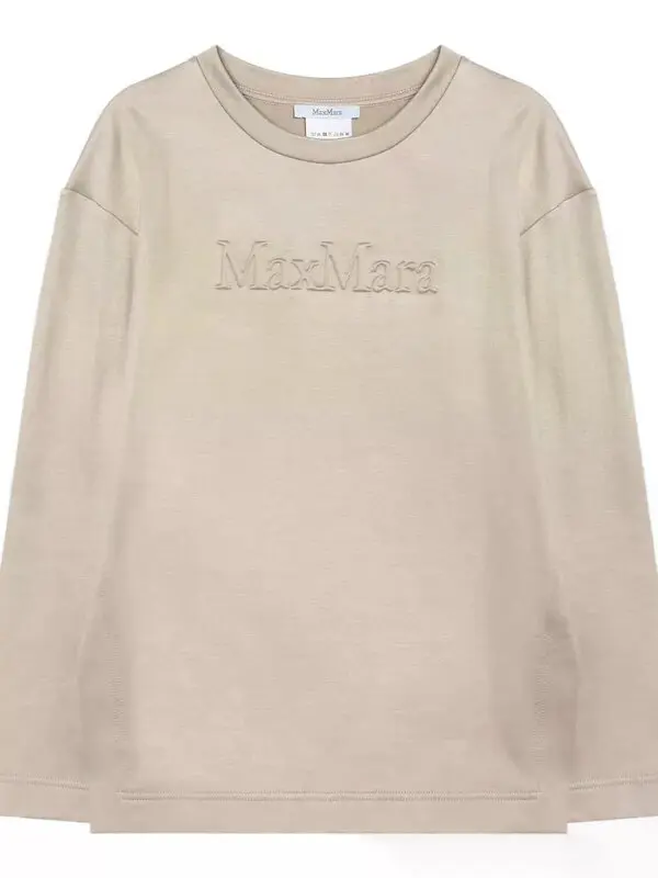 Max Mara Logo-embroidered Drop-shoulder Sweater