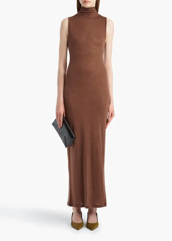 Khaite Demi Dress In Wool Silk
