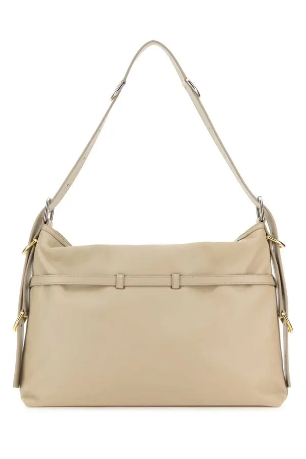 Givenchy Sand Leather Medium Voyou Shoulder Bag - Brown
