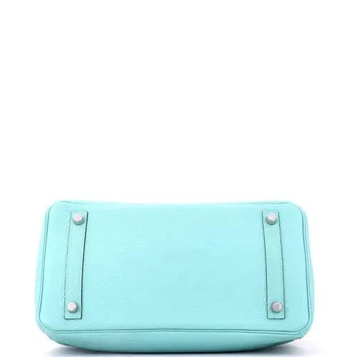 Hermès Birkin Handbag Togo With Palladium Hardware 30 - Blue