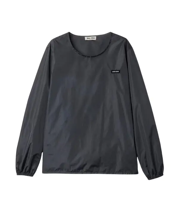 Miu Miu Technical Fabric Top - Grey
