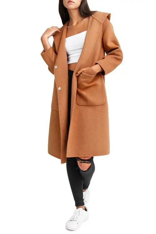 BELLE & BLOOM Walk This Way Wool Blend Oversized Coat