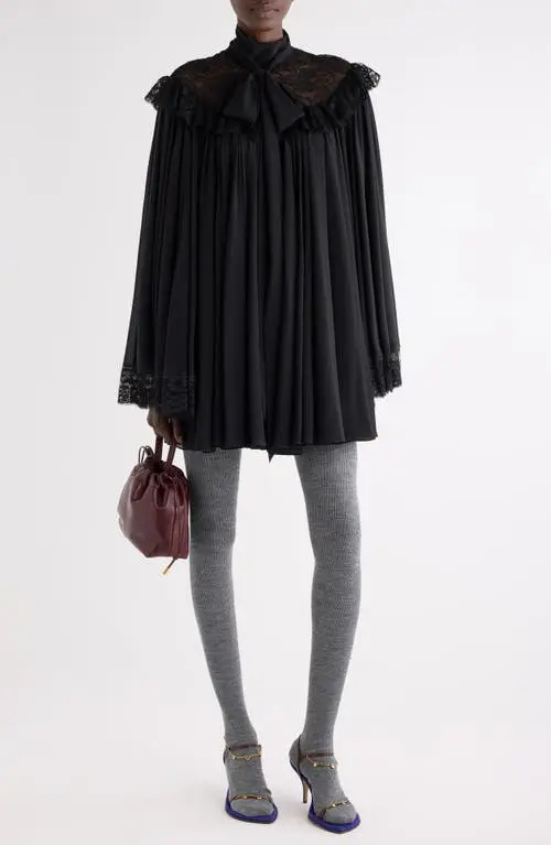 Chloé Iconic Long Sleeve Organic Silk Georgette Minidress
