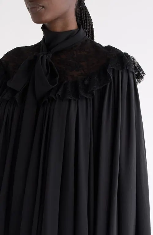 Chloé Iconic Long Sleeve Organic Silk Georgette Minidress
