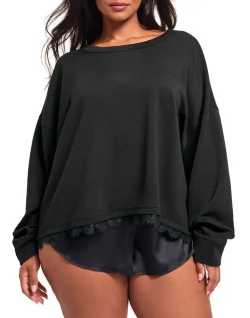 ADORE ME Alexandria Pullover Sweatshirt - Black