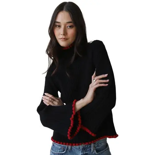 Callahan Rue Rib Turtleneck Sweater - Black