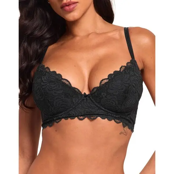 ADORE ME Laurelyne Push Up Plunge Bra - Black