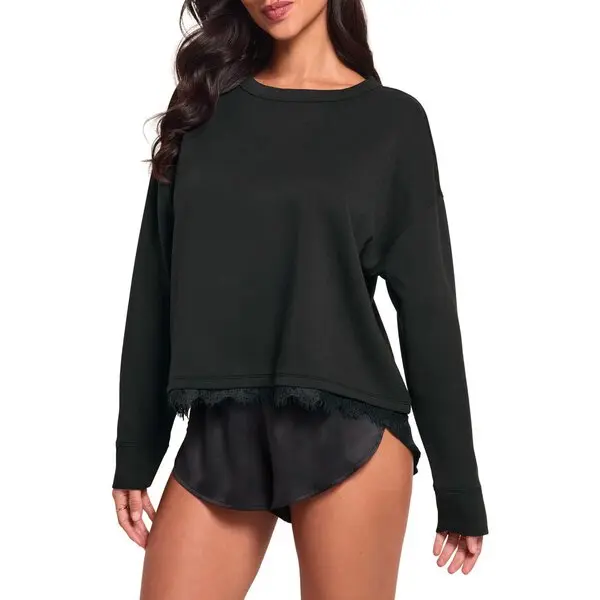 ADORE ME Alexandria Pullover Sweatshirt - Black