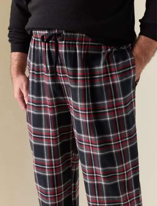 HARBOR BAY BY DXL Big & Tall Plaid Flannel Lounge Pants V2