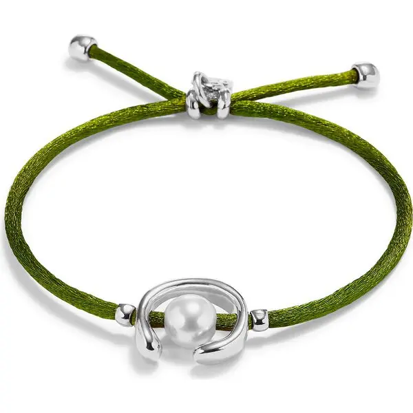 UNODE50 Green Thread -plated Pearl Shell Bracelet