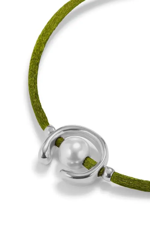 UNODE50 Green Thread -plated Pearl Shell Bracelet