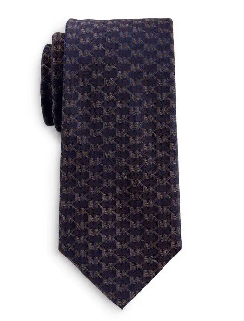 Michael Kors Big & Tall Logo Tie - Chocolate