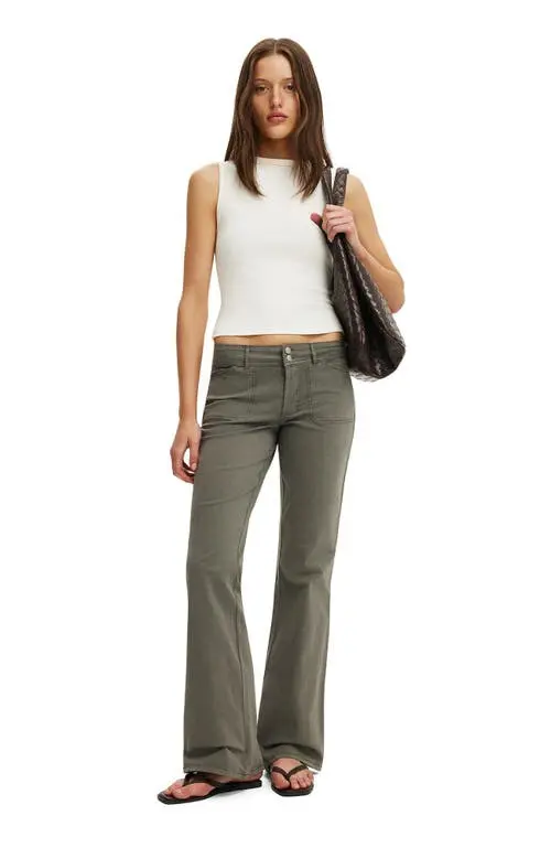 COTTON ON Suki Low Rise Bootleg Pant - Grey