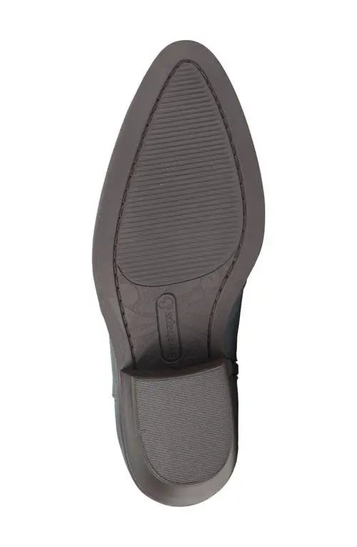 BARETRAPS Dainah Croc Embossed Faux Leather Western Bootie - Navy