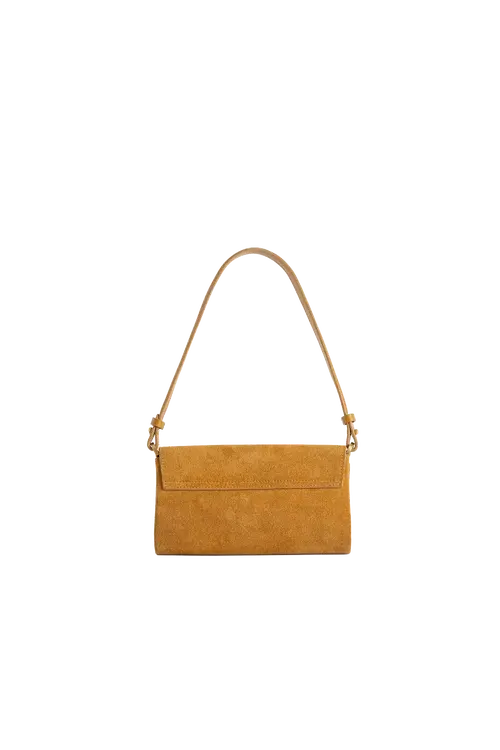 ESTHERA 12am Suede Baguette Bag