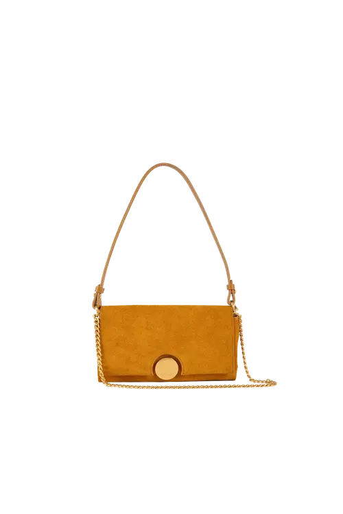 ESTHERA 12am Suede Baguette Bag