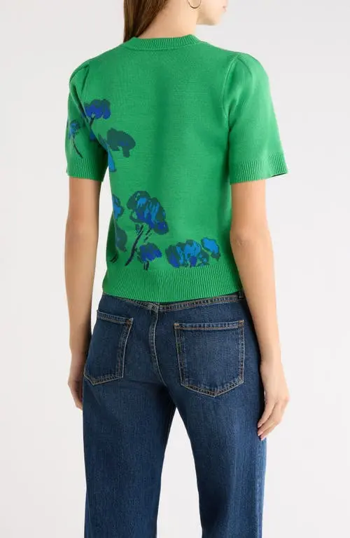 SUGARLIPS Kersey Floral Short Sleeve Sweater