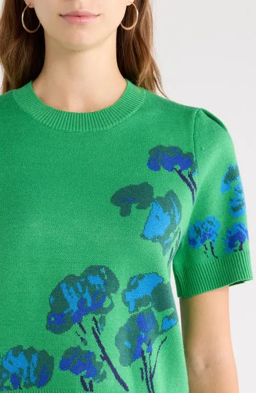 SUGARLIPS Kersey Floral Short Sleeve Sweater