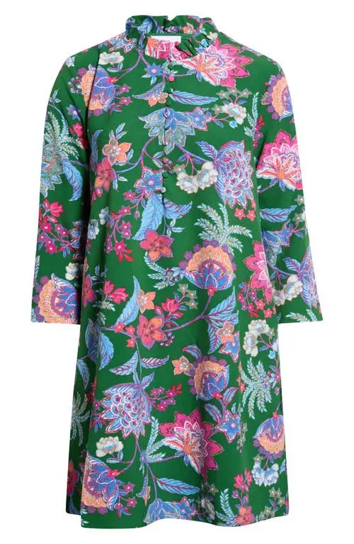 SUGARLIPS Elara Floral Ruelle Ruffle Neck Minidress