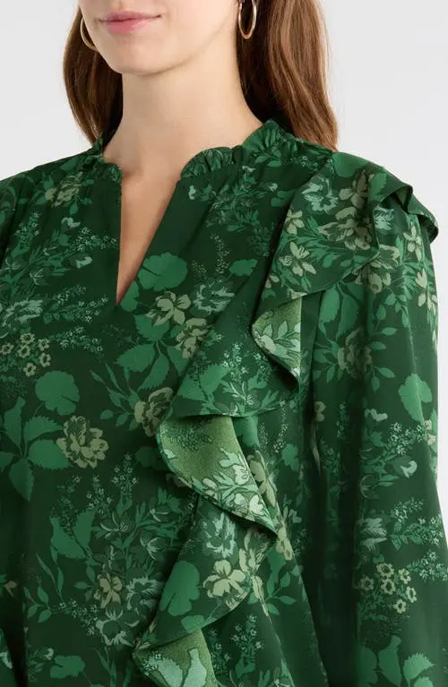 SUGARLIPS Woodland Floral Print Ruffle Top