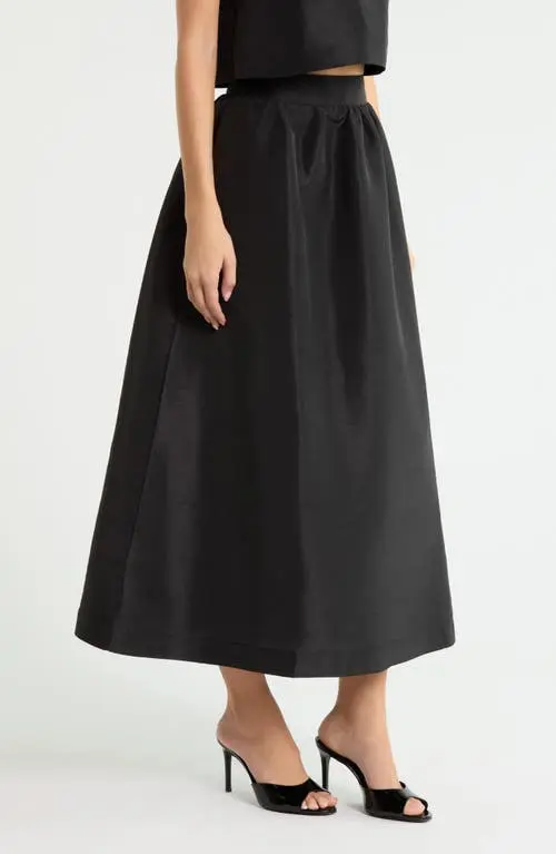 SUGARLIPS Hestia Caryn Taffeta Maxi Skirt - Black