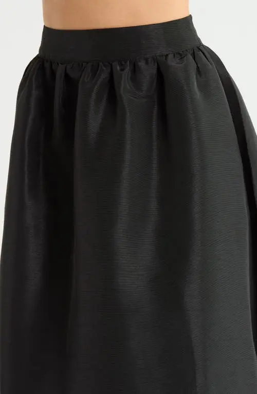 SUGARLIPS Hestia Caryn Taffeta Maxi Skirt - Black