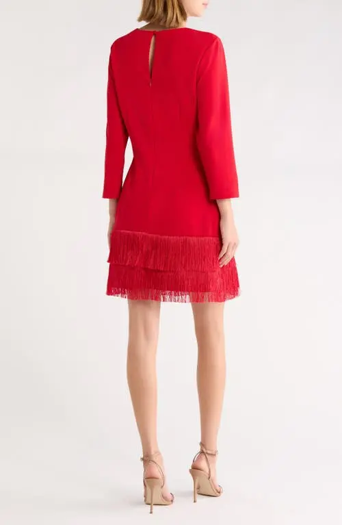 SUGARLIPS Venetia Fringe Hem Minidress - Red